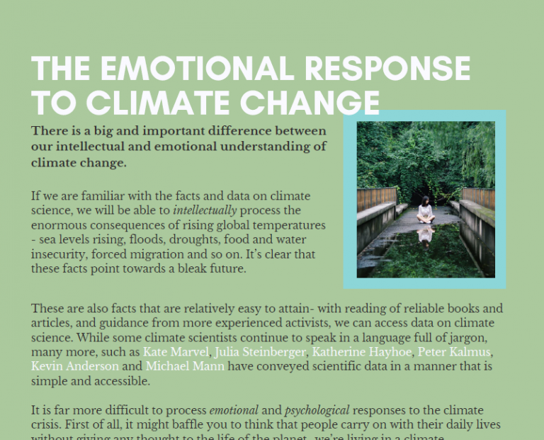 The Emotional Response to Climate Change – Climate Emergency Manchester
