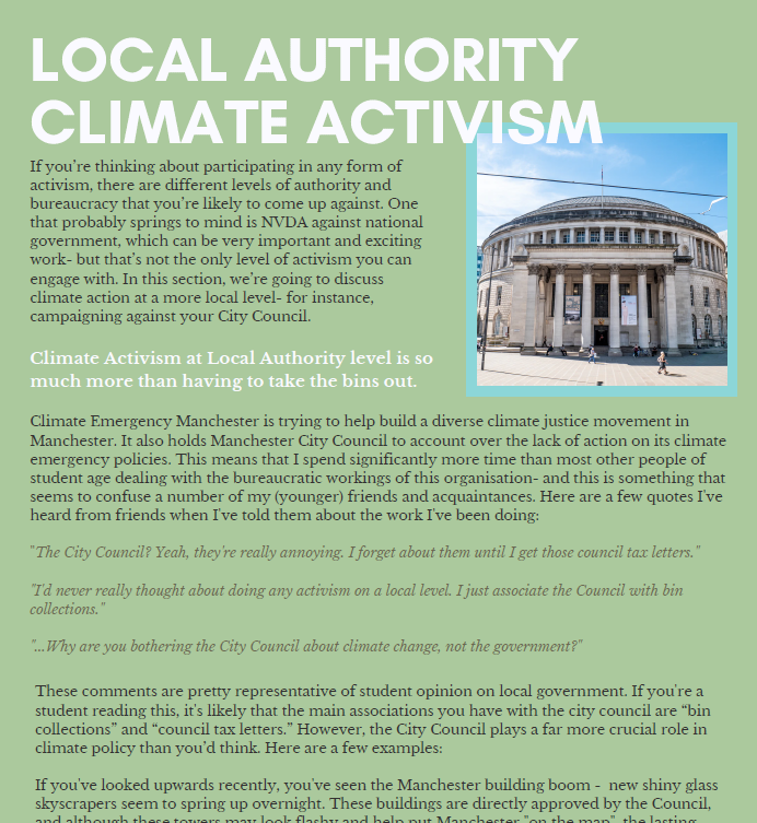 Local Authority Activism – Climate Emergency Manchester