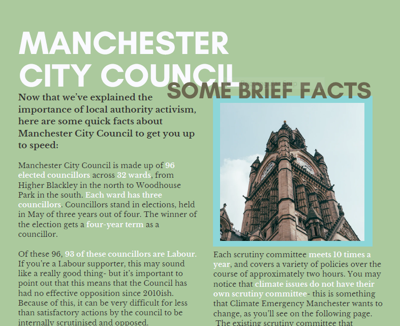 Manchester City Council- Some Brief Facts – Climate Emergency Manchester