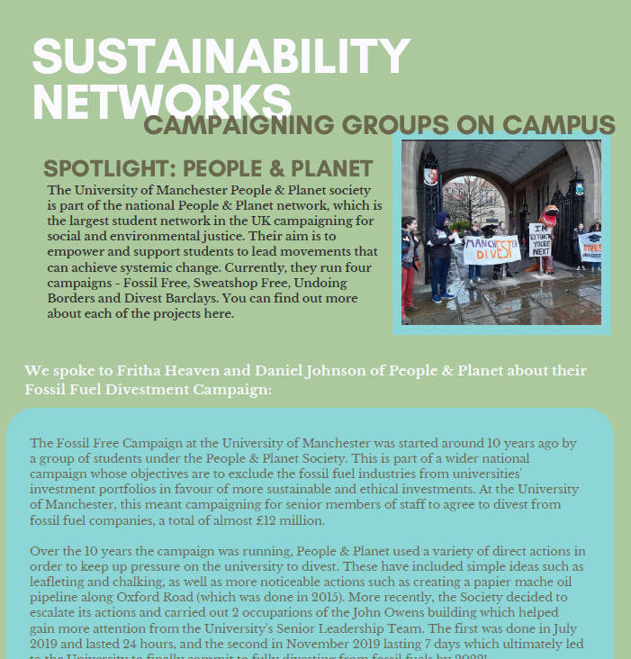 Sustainability Networks and Campaigning Groups on Campus – Climate ...